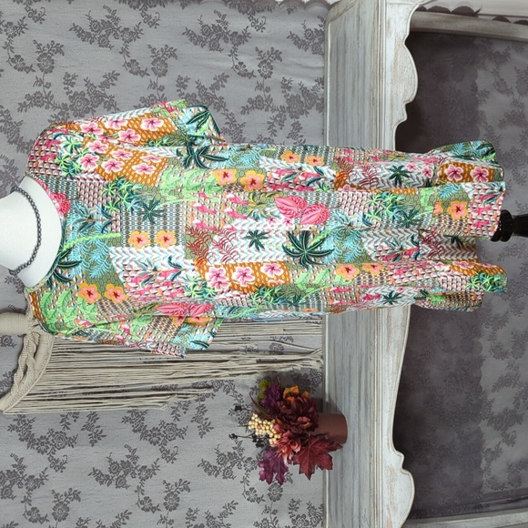 Robert Louis | Dresses | Robert Louis Tropical Print Shirt Dress With ...